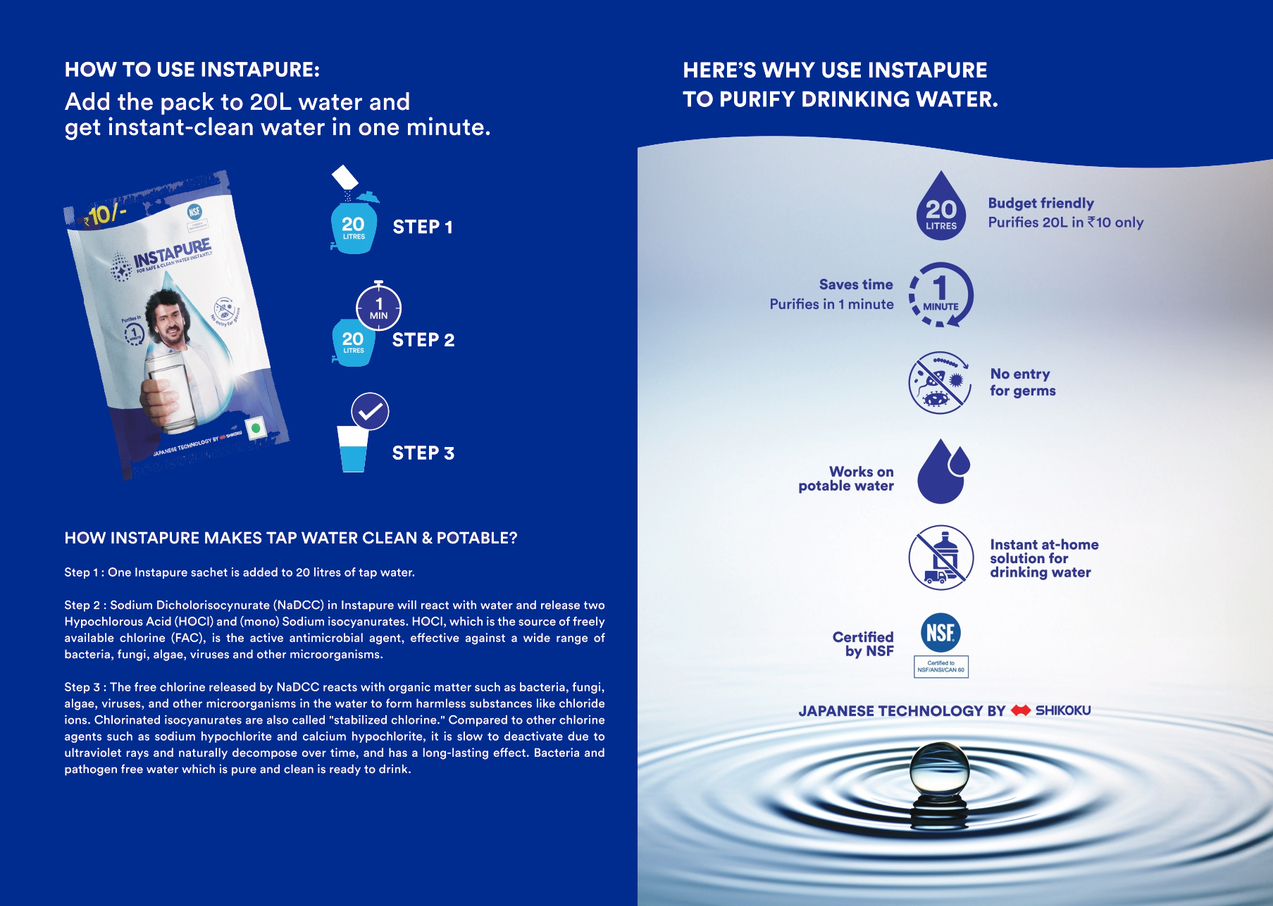 Instapure - For Safe and Clean Water Instantly | Buy Instapure Sachets ...